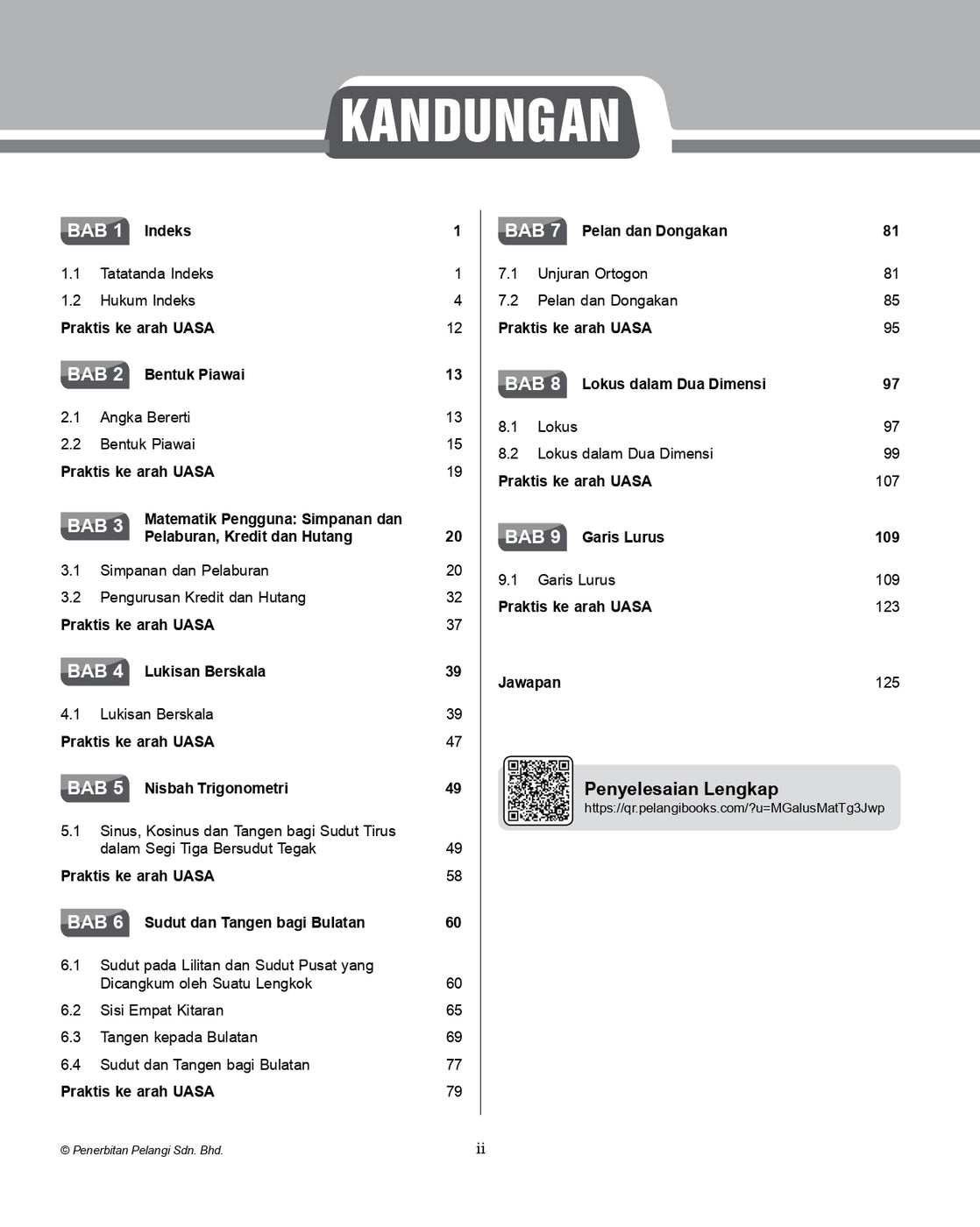 Modul Galus KSSM 2025 Matematik / Mathematics Tingkatan 3 — Pelangi Books