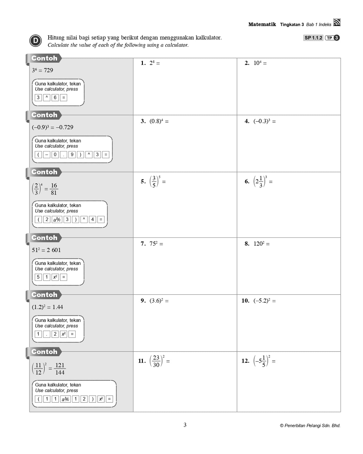 Modul Galus KSSM 2025 Matematik / Mathematics Tingkatan 3 — Pelangi Books