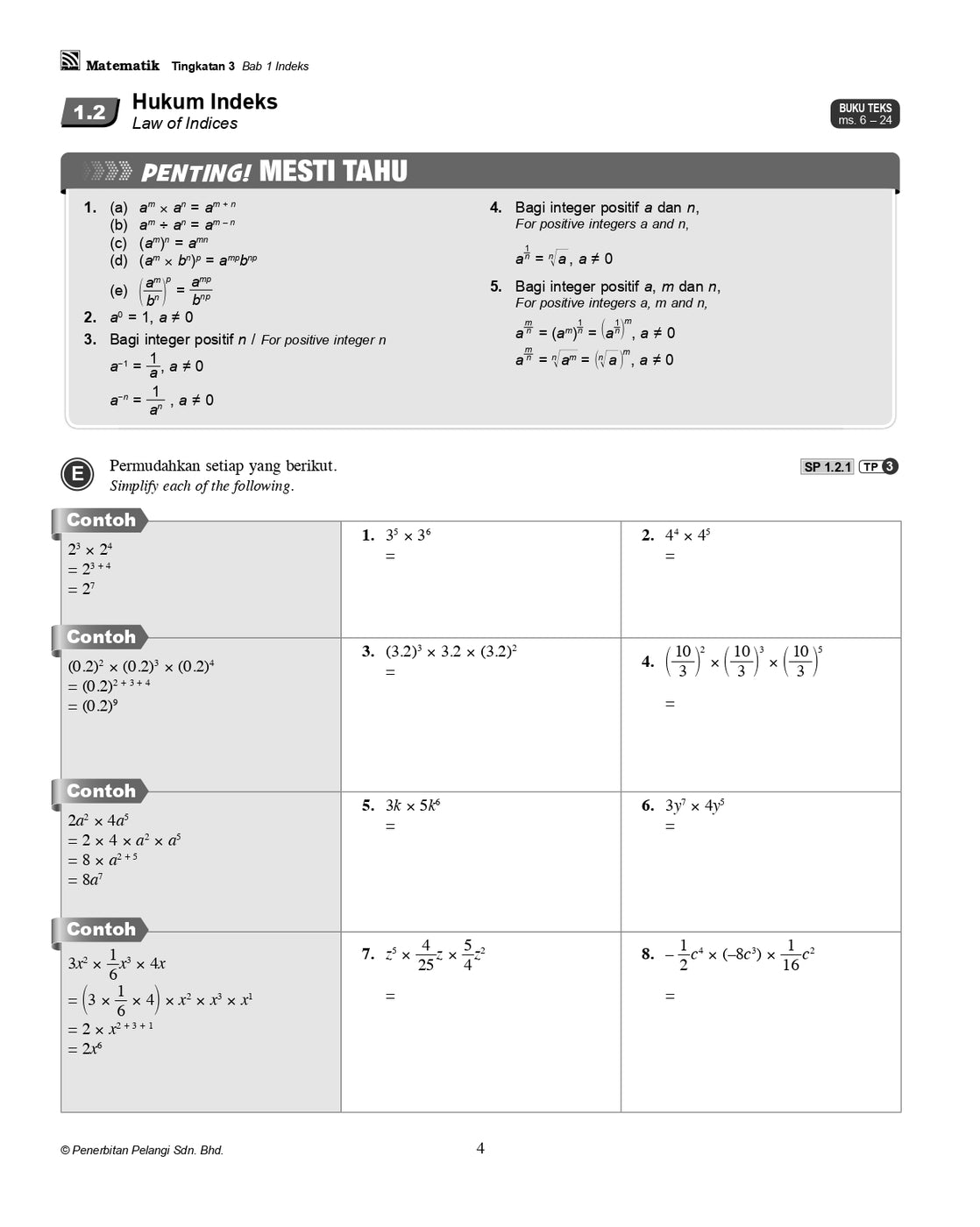 Modul Galus KSSM 2025 Matematik / Mathematics Tingkatan 3 — Pelangi Books