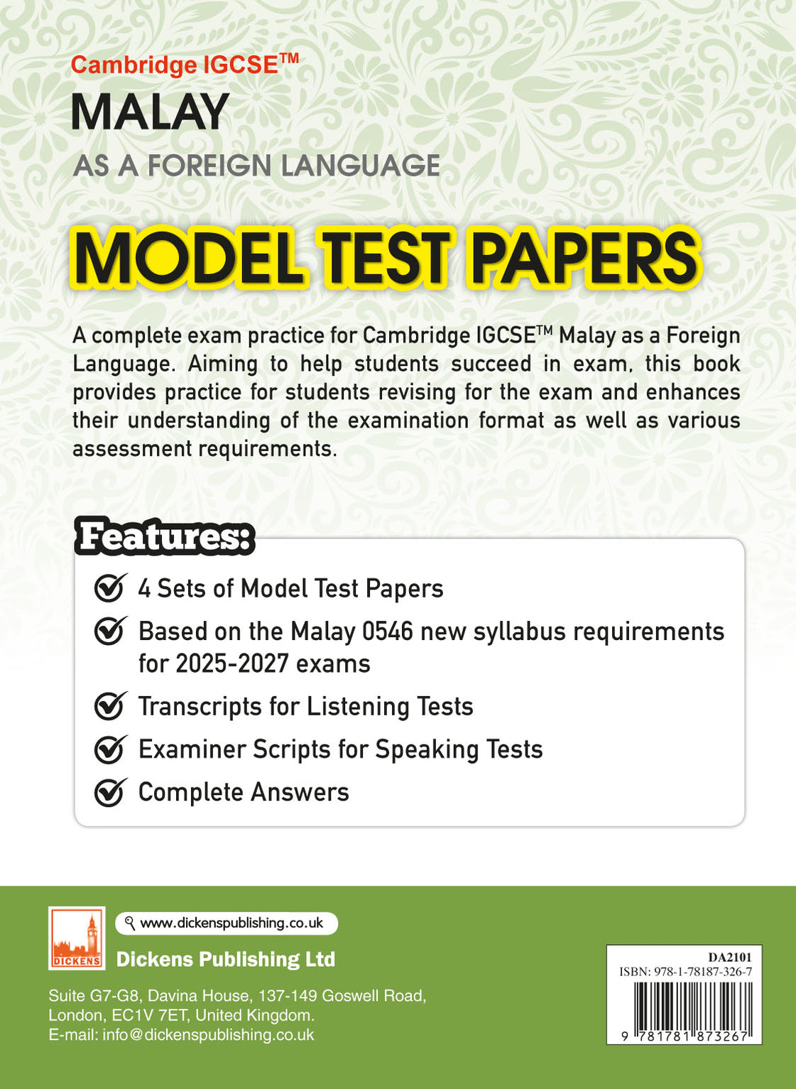 Cambridge IGCSE™ Malay As a Foreign Language — Pelangi Books