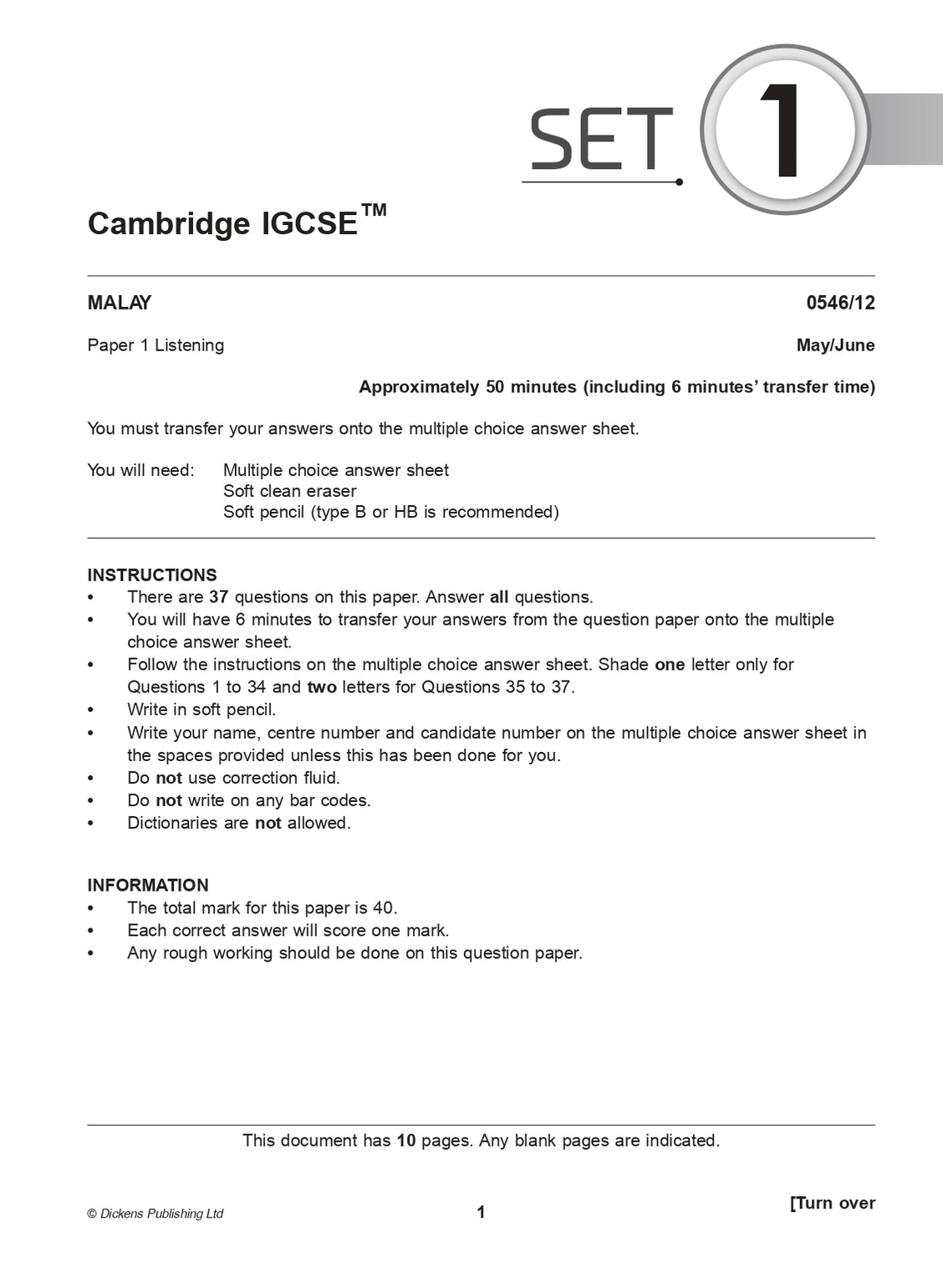 Cambridge IGCSE™ Malay As a Foreign Language — Pelangi Books