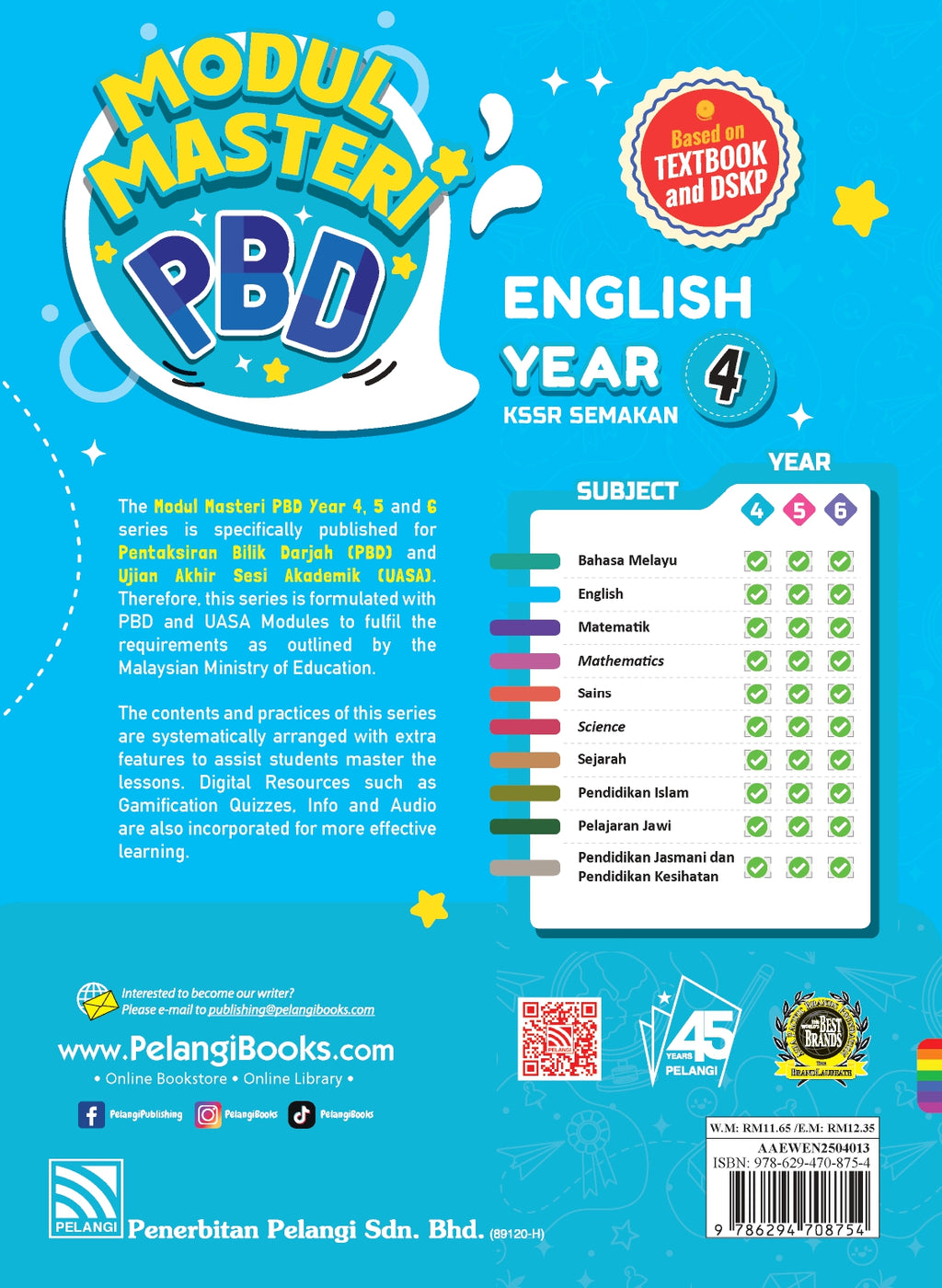 Modul Masteri PBD KSSR 2025 English Year 4 — Pelangi Books