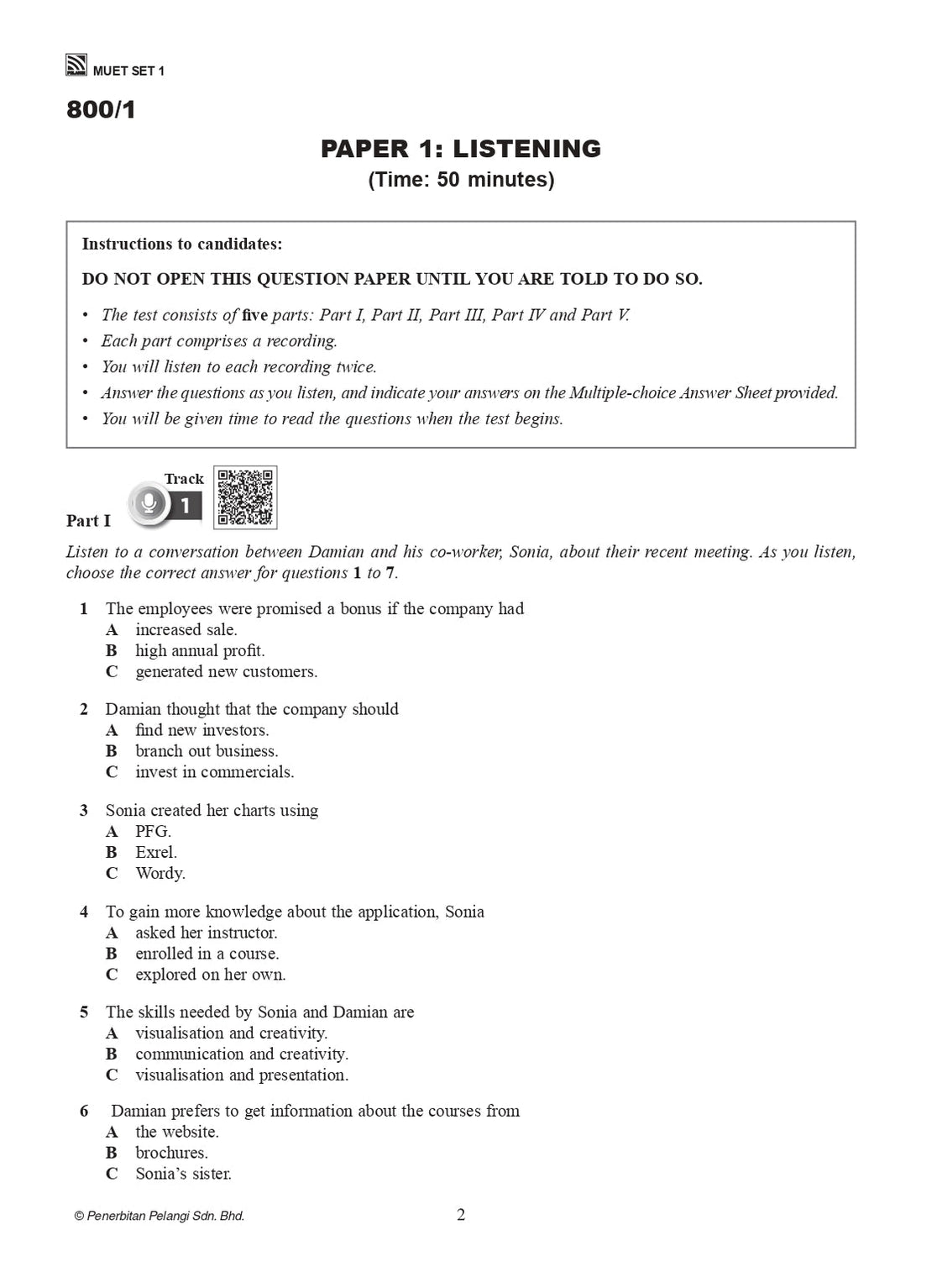 MUET Model Test Papers 2024 — Pelangi Books