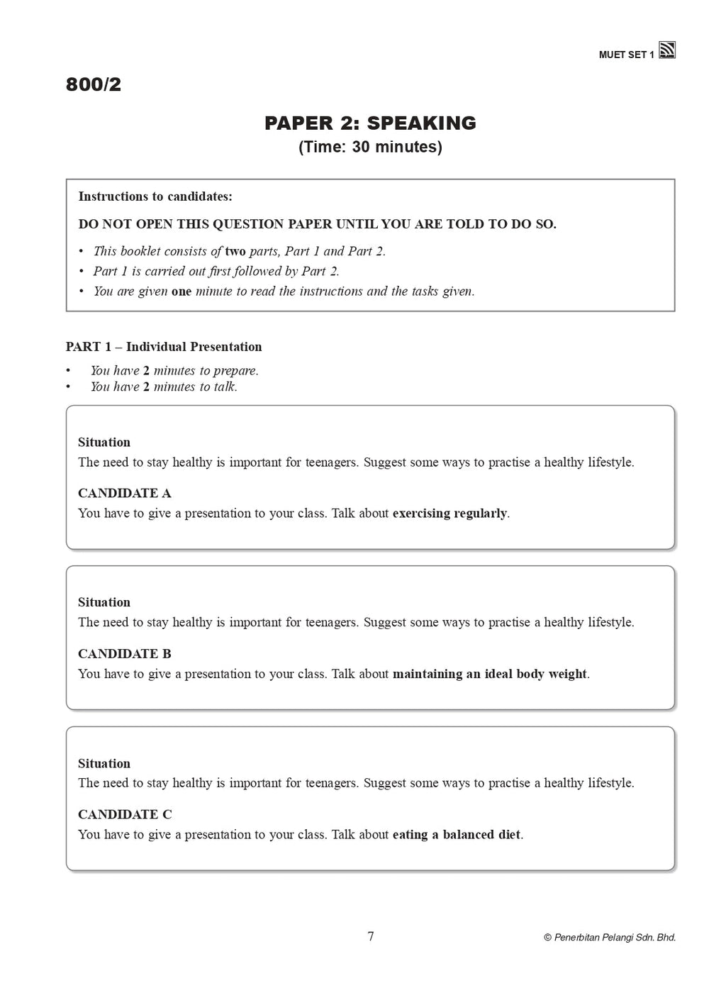 MUET Model Test Papers 2024 — Pelangi Books