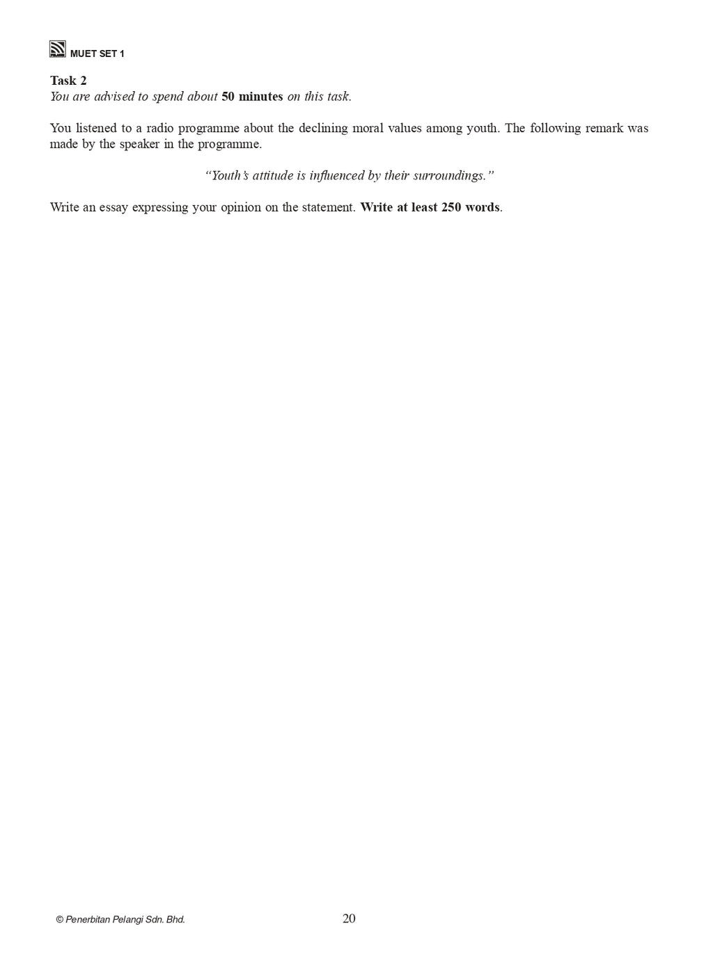 MUET Model Test Papers 2024 — Pelangi Books