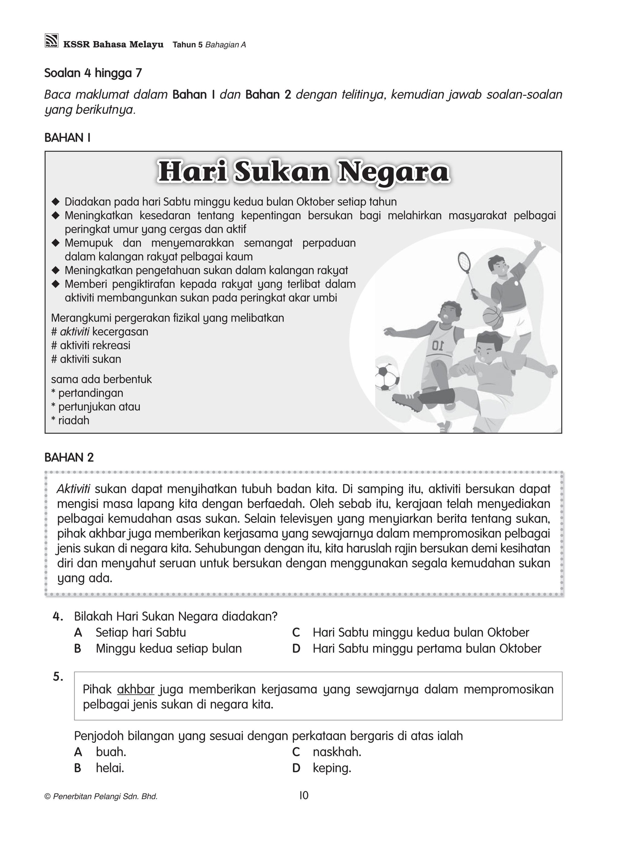 Praktis Prima KSSR 2025 Bahasa Melayu Tahun 5 — Pelangi Books